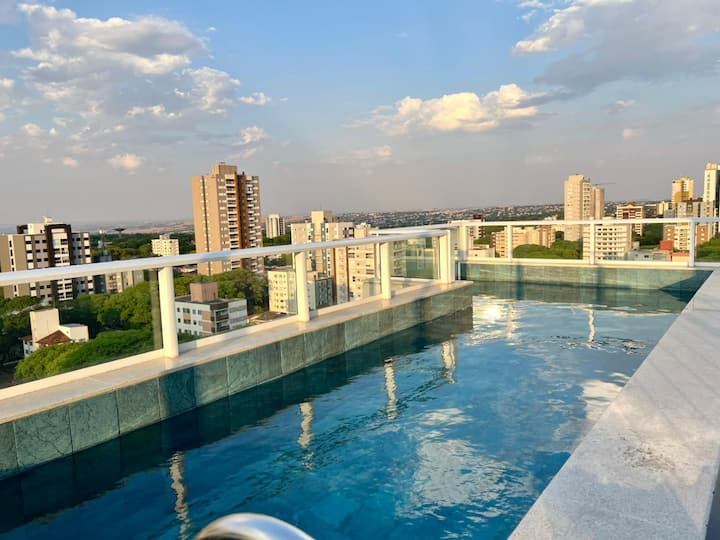 Studio No Centro Com Piscina E Academia - Maringá