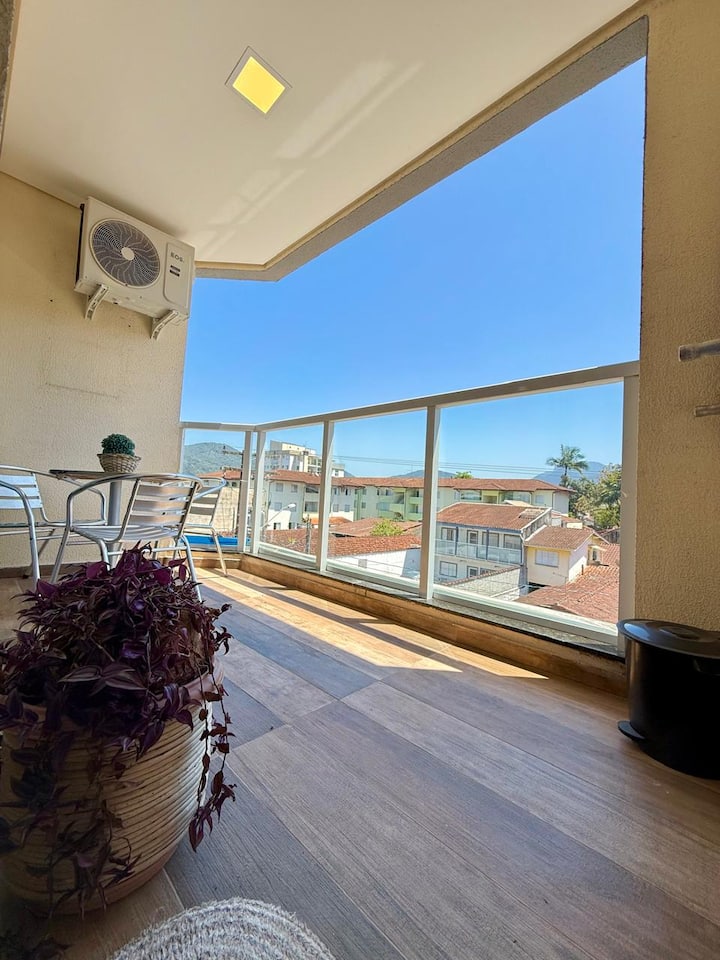 Apto Central C/ Piscina, Ar Condicionado E Wi-fi - Ubatuba