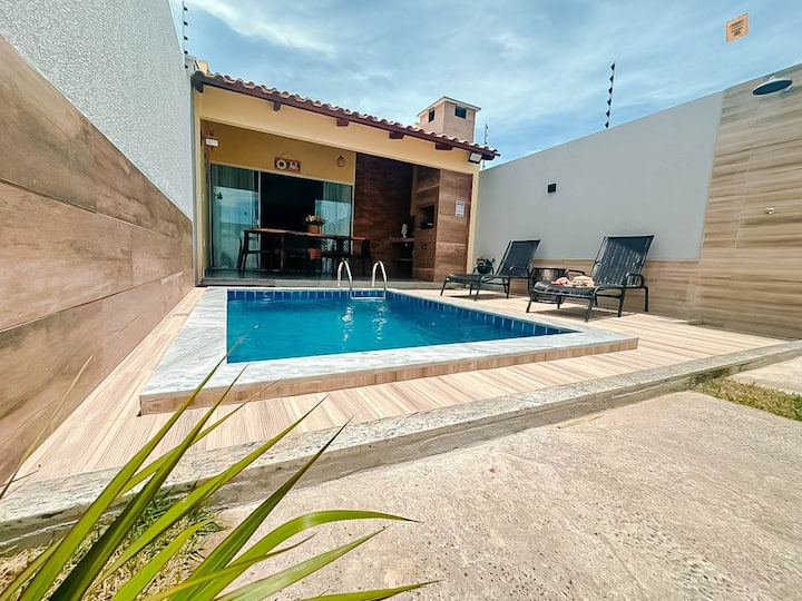 Casa Flores 
Nova 2 Suítes, Piscina, 100m Da Praia - Prado, Brazil