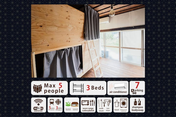 3-min Jr Haba, Parking, Private Rooms, 1925 House - Ina