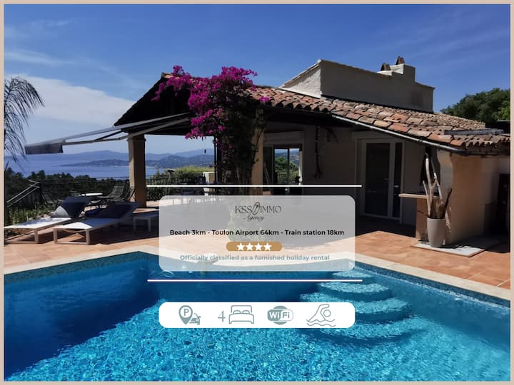 Villa Casa Walulu, 4*, Sea View, Gulf Of St Tropez - Costa Azul