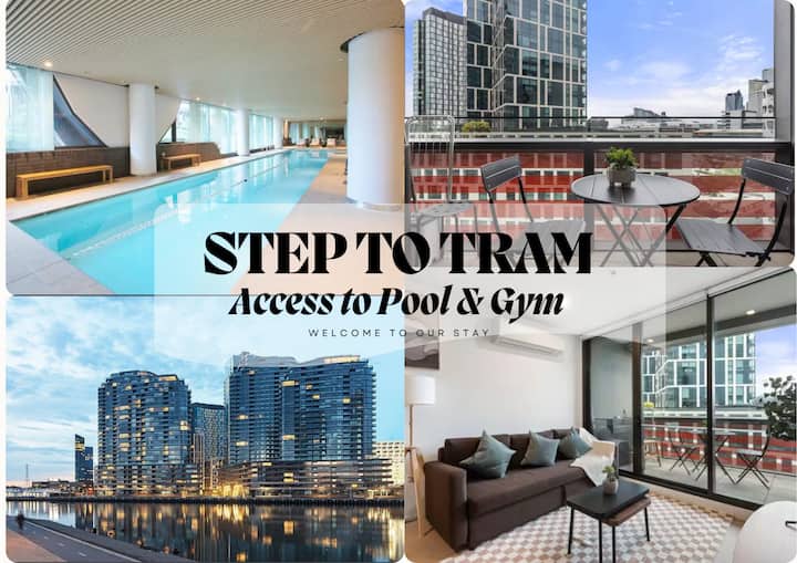 Docklands 2br | River View + Pool| 1 Min To Tram - Brooklyn