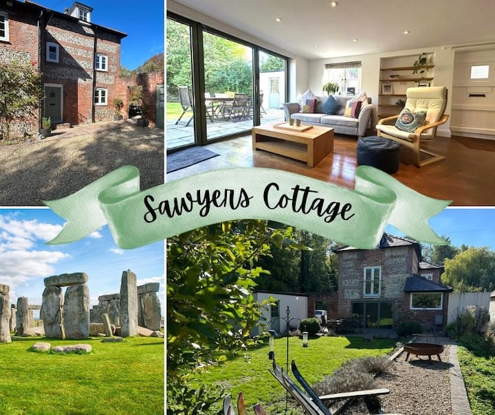 Riverside 'Sawyers Cottage' Nr Stonehenge W/garden - Amesbury