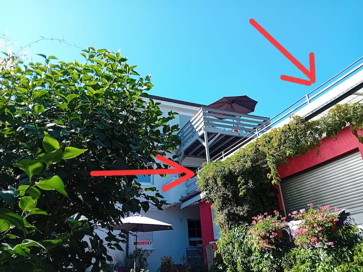 Ferienwohnung Nähe Heidelberg Große Terrasse 2-4 P - Schwetzingen