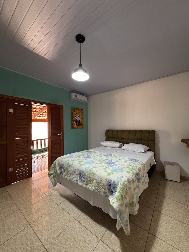 Suíte De Casal Aconchegante Com Varanda E Rede. - Pirenópolis