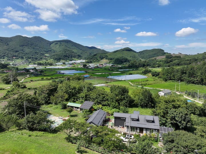 무진기행 대추나무집
금남정맥과 마을이
마주 보이는
무진기행의 전망 데크 - South Korea