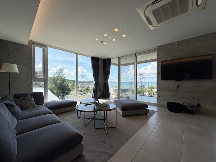 Luxury Seaside Villa | Ocean View, Private Jacuzzi - Okinawa