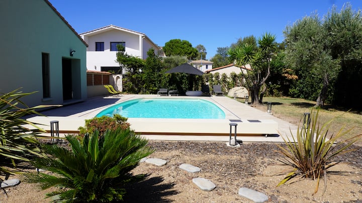 Villa Avec Piscine, Jardin/4 Chambres - Palmazur - Cannes