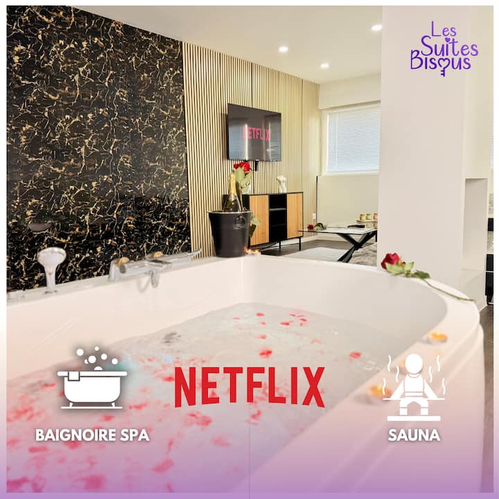 Les Suites Bisous Metz – Jacuzzi & Sauna Privé - Metz