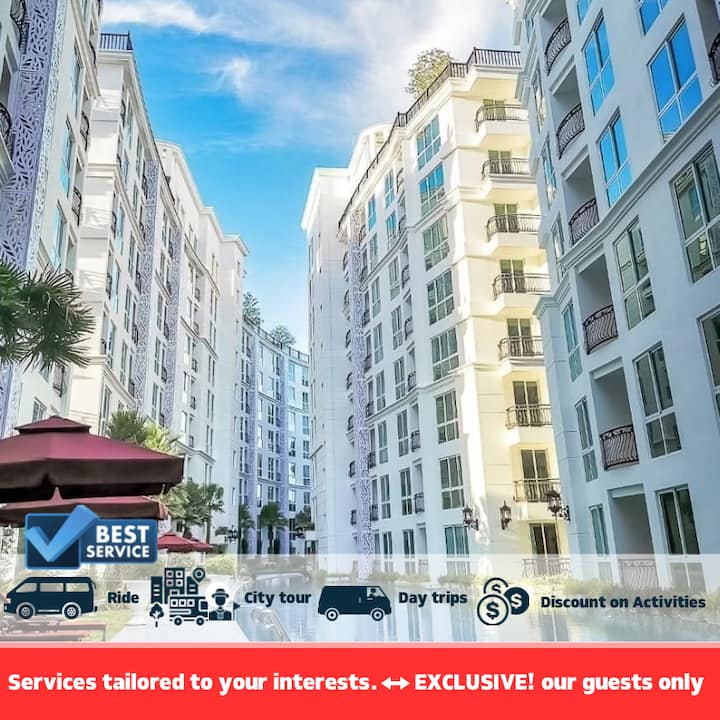 City Condo With A Lagoon Pool View Building C - 파타야