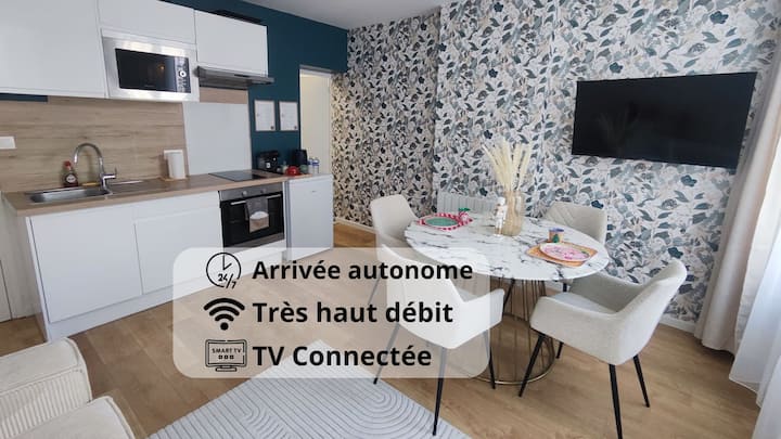 Cocon En Centre Ville - Gare à Pied -Linge Premium - Bondues