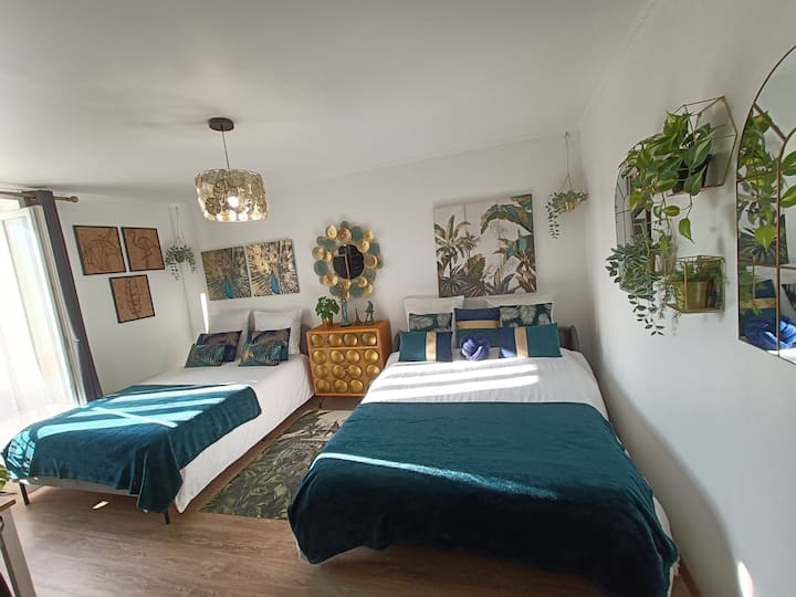 Logement Climatisé Junbord à 2min Rer B/15 M Paris - Le Bourget