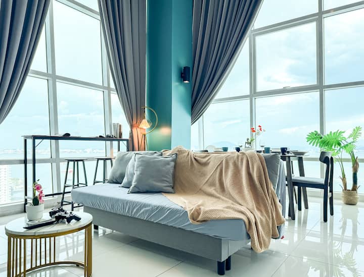 Panoramic Sunrise Seaview Family Suite With Washer - Penang