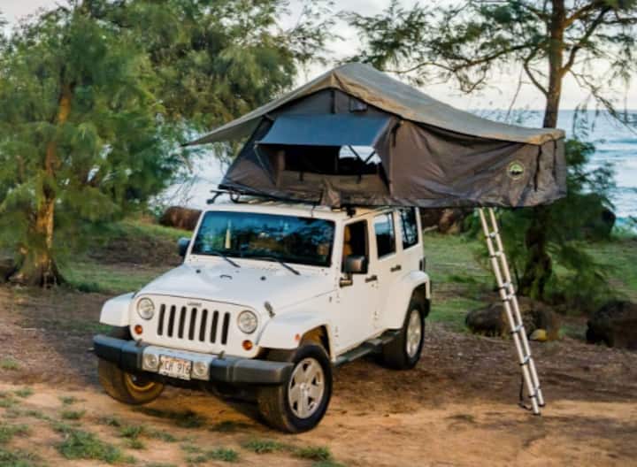 White Jeep Camper - Kauai, HI