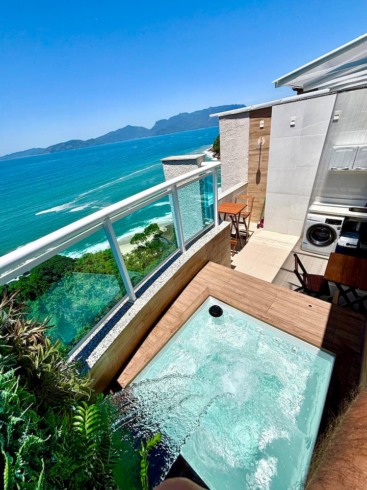 Cobertura | Hidro+churrasqueira |Porto Real Suítes - Ilha Grande