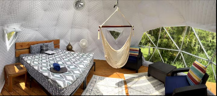 Magical Geodesic Dome At Fruit Farm Near Ocean - Hawaii