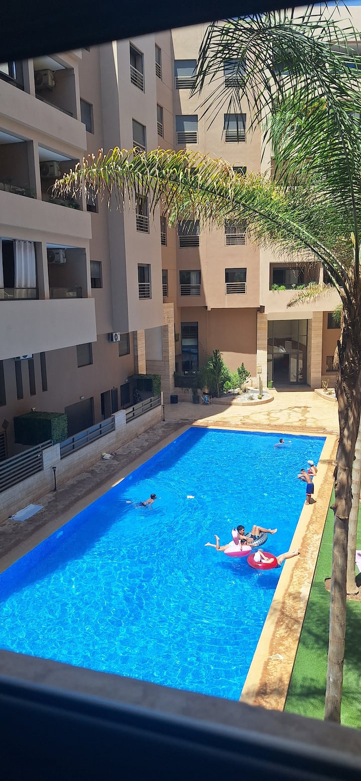 Premium 5* Chic Flatbig Pool & Sun Wifi &Ps4 - Marrakesh