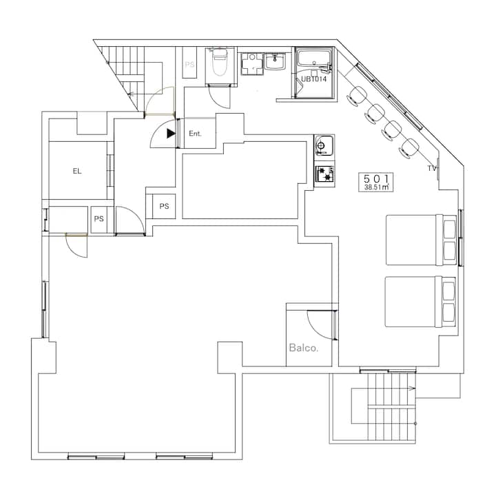 Vacation Inn Omorikaigan 501 | 最大4名宿泊可 | 羽田空港アクセス〇 - Shinagawa