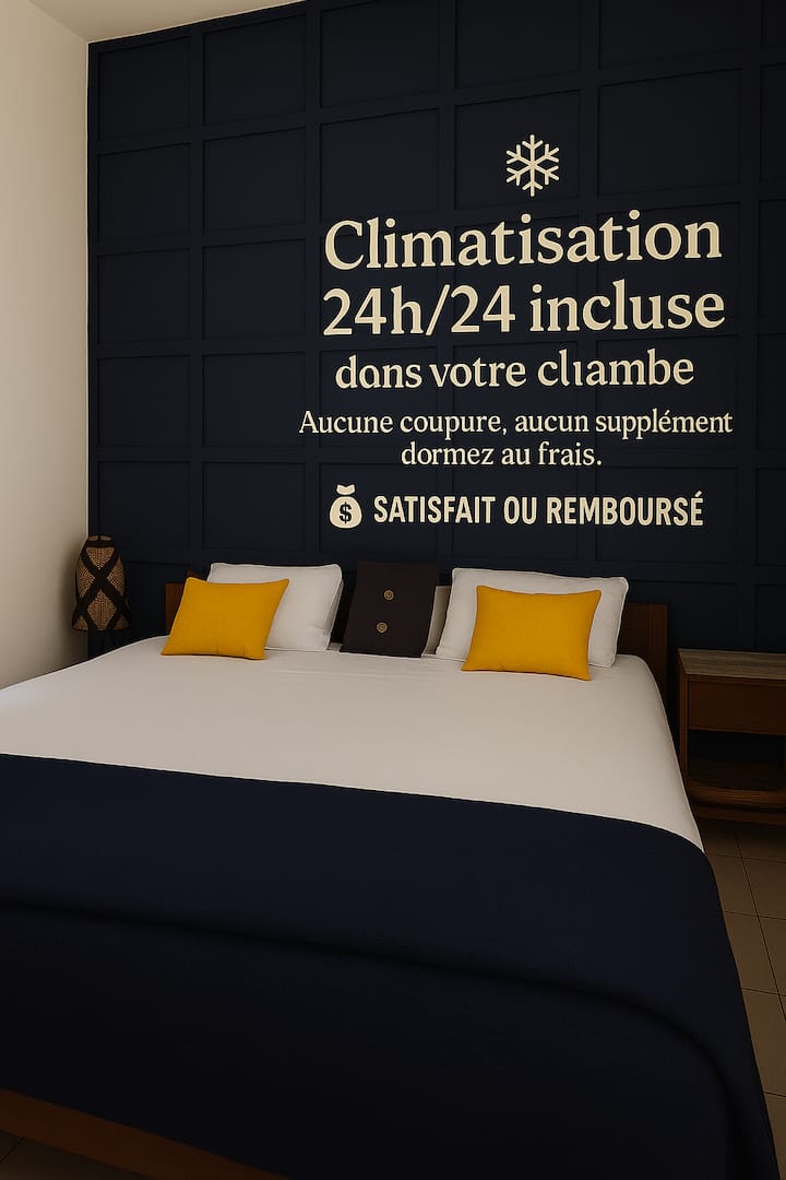 2 Chambres Climatisées Avec éLectricité 24h/24 - Bamako