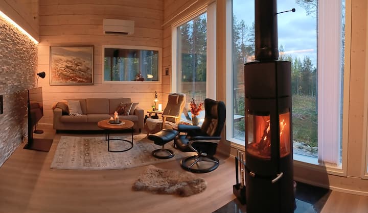 Log Villa Near Levi Center – Kätkä Vista Lodge - Kittilä