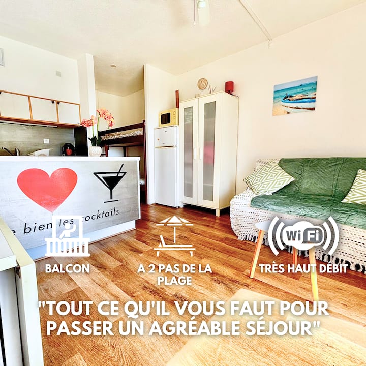 Havre De Paix à 2 Pas Du Port - Wi-fi Et Balcon - Canet-en-Roussillon