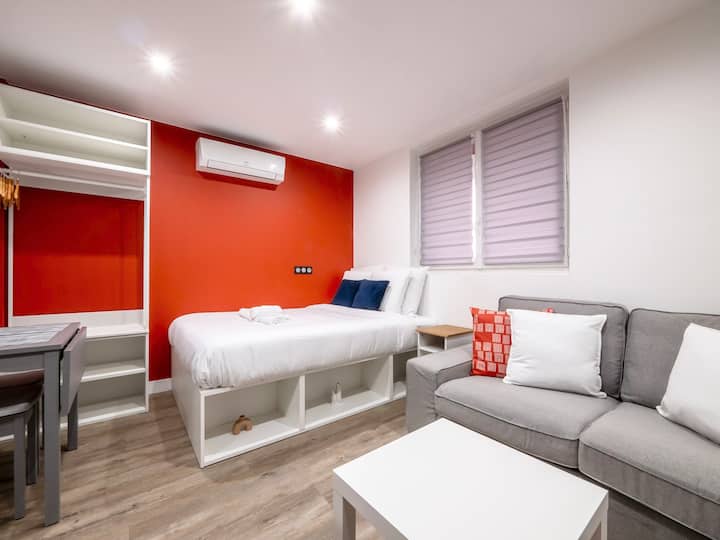 Studio Clim Cosy Tout éQuipé- Lyon Parking+tram T4 - Corbas