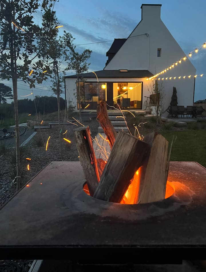 Elégante Villa, Spa Et Piscine Intérieurs Chauffés - Plouguerneau