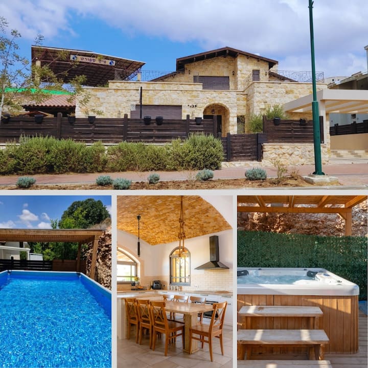 Villa De Pierre – Luxe Avec Jacuzzi Et Piscine - Israel