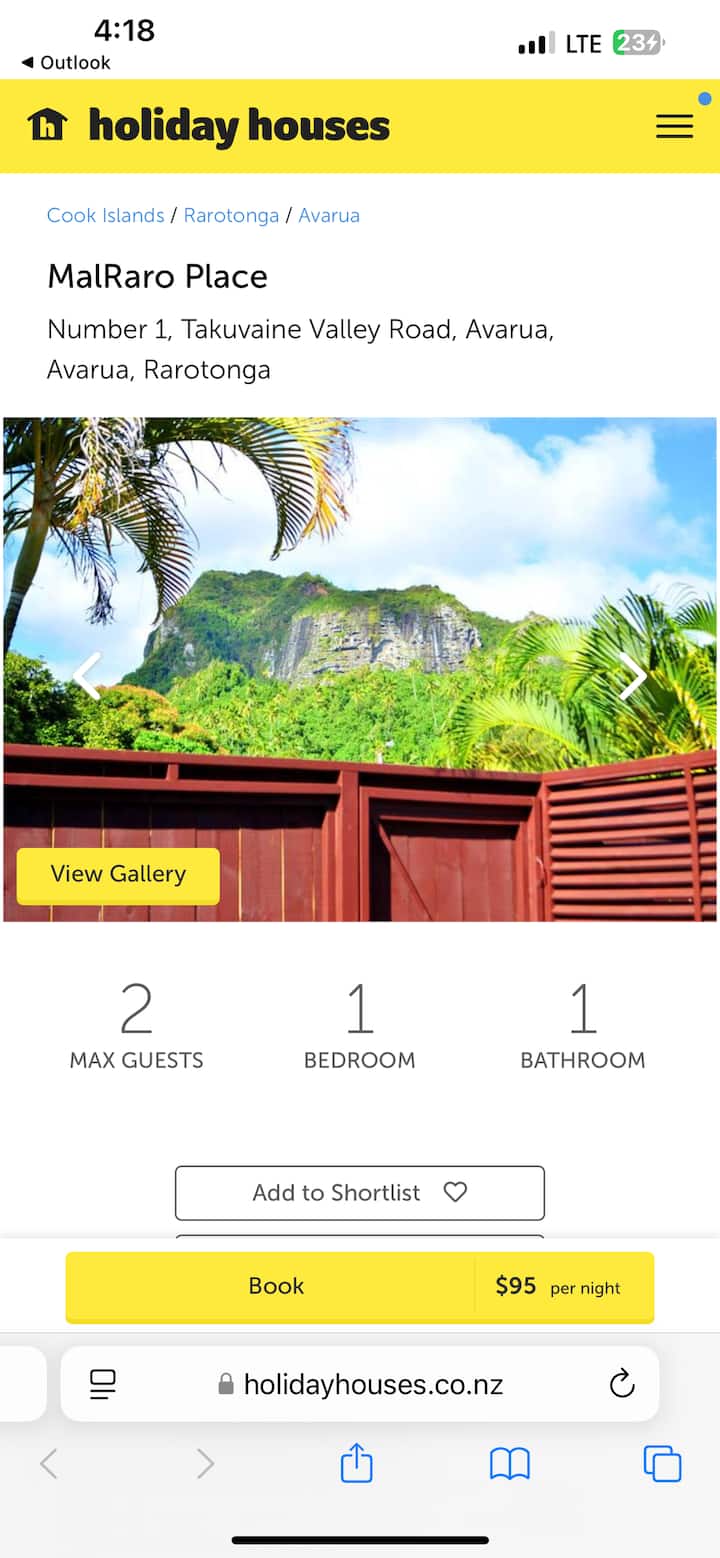 Malraro Place Short-term Rental – Avarua - Cook Islands