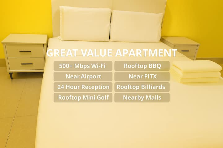 L206 Cozy Queen Room • Beside Naia T4~okada Resort - Parañaque