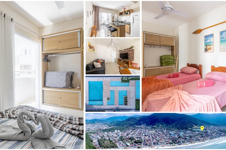 Lindo Apt Com Varanda Gourmet A 400 Mt Da Praia - Ubatuba