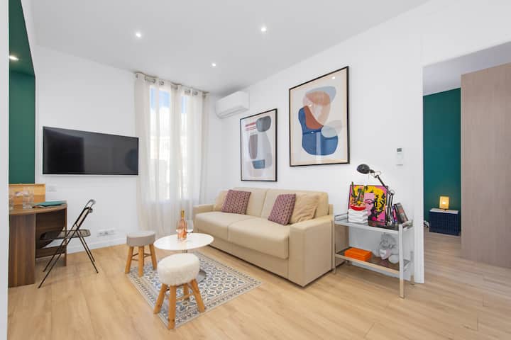 Charmant 2p à Roquebrune-cap-martin, Plage & Clim - Roquebrune-Cap-Martin