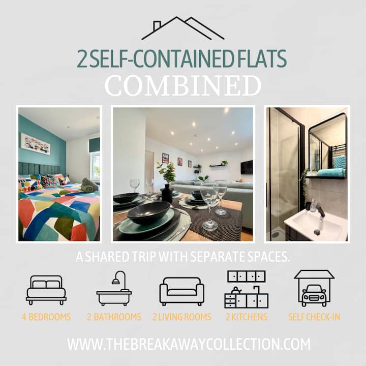 2 Self-contained Flats Combined | Group Getaway - Brighton