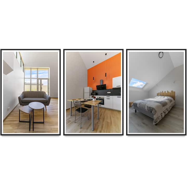 Appartement Duplex Design Et Climatisé Au Calme - Saint-Pourçain-sur-Sioule
