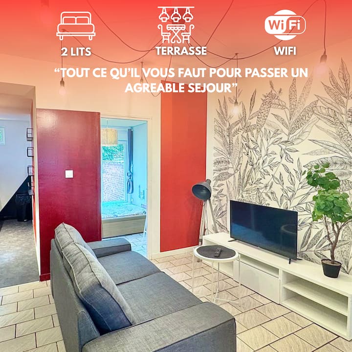 2 Chambres En Rdc Avec Terrasse – 4 Personnes - Douai