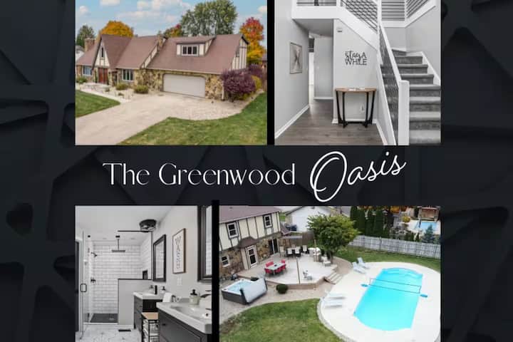 Updated 4 Br Home, Pool, Hot Tub, Game Room - Greenwood, IN