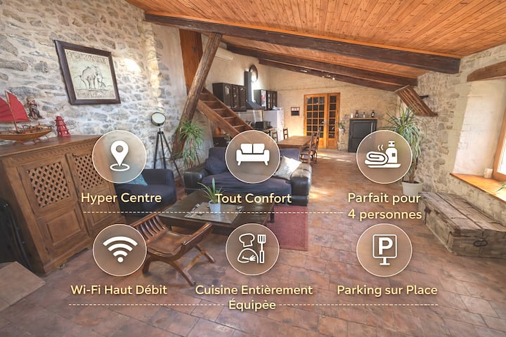 La Parenthèse - 2 Chambres & Terrasse, Centre. - Saint-Martin-d'Ardèche