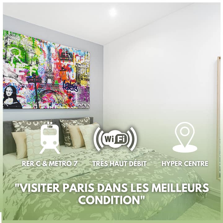 Le Parisien | Proche Rer C & Metro 7 | 2-3 Peoples - Ivry-sur-Seine