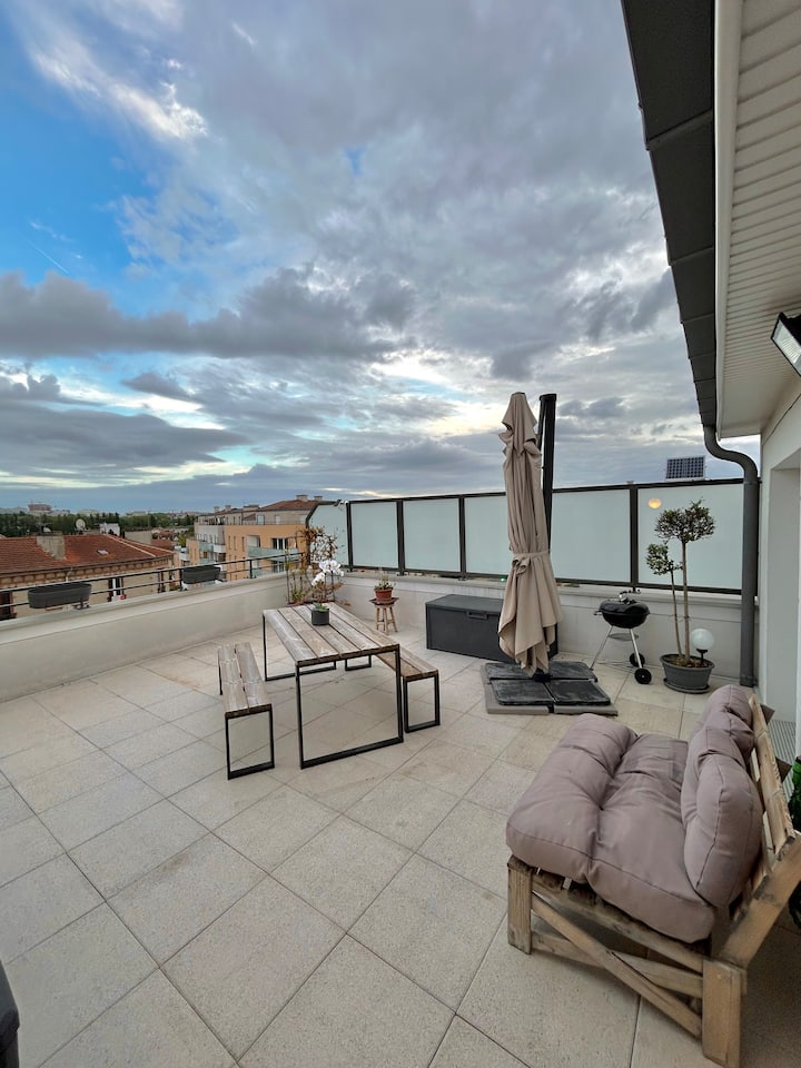 Appartement Avec Rooftop Privé - Proche Disneyland - Neuilly-sur-Marne