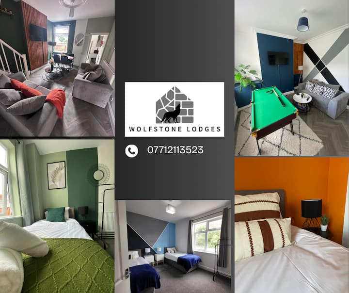 Contractor Home | 3br, Pool Table, Wi-fi, Sleeps 5 - Leicester