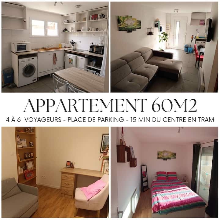 Appartement 4-6 Places Proche Tram 2 - Montpellier