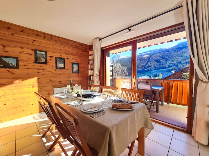 Les Hélianthes-terrasse Vue Montagnes-parking-wifi - Chantemerle