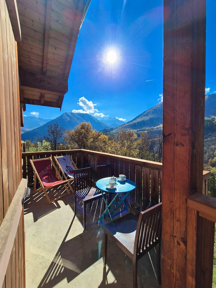Appt 6 Pers, Vue Panoramique, Balcon & Piscine - Le Corbier