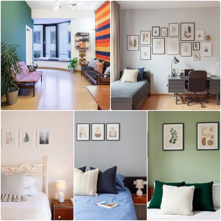 Spacious Central 4bedroom Apt 145m2 For Big Groups - Brüssel Region, Belgien