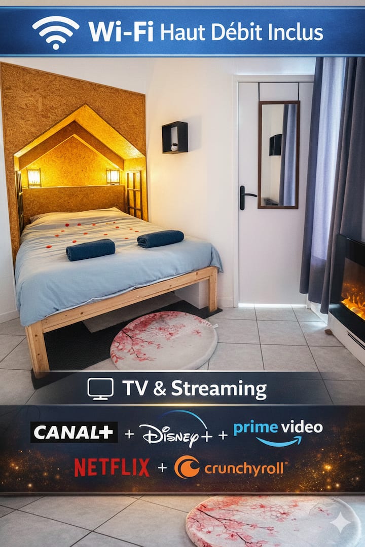 T2 Design Esprit Japonais Confort Moderne Tv Max - Bobigny