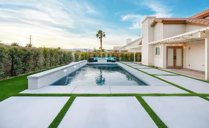 Afterglow Bungalow | Pool, Spa & Game Gym Lounge - Indio, CA