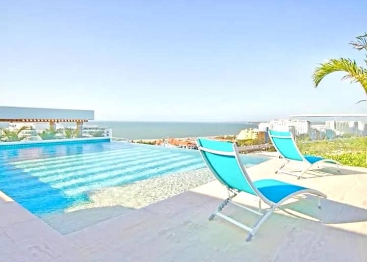 Lujo Frente Al Mar + Piscina | Zona Exclusiva - Cartagena