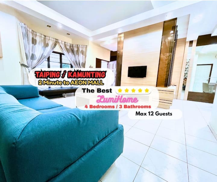 Lumihome · 12 Guest · 4 Bedrooms - Taiping