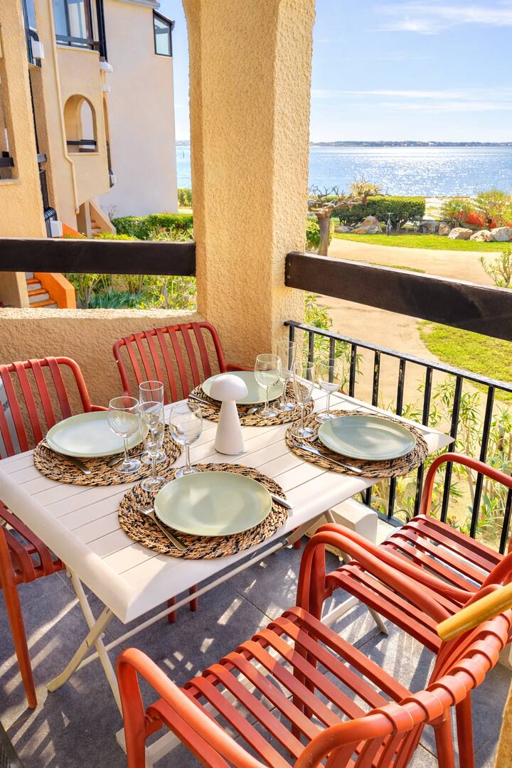 Cosy T2 Vue éTang-piscine, Commerces, Animations. - Pyrénées-Orientales