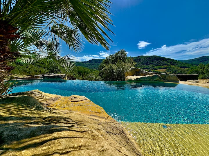 Château De Tournou – Nature, Piscine à Débordement - Limoux